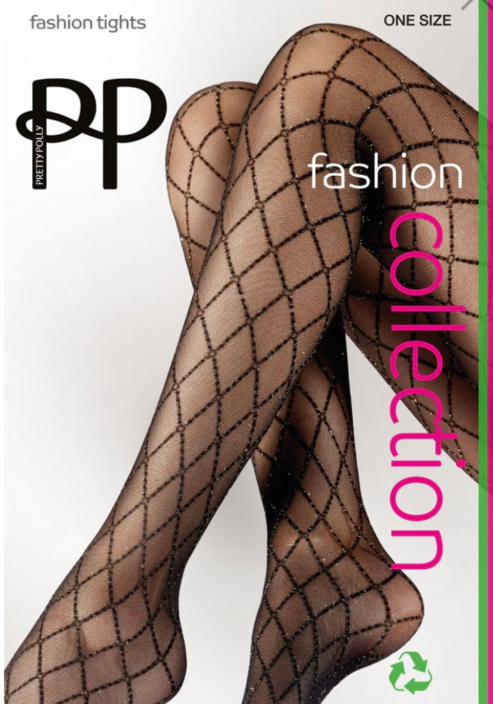 Pretty Polly Sparkly Diamond Mesh Tights From Head To Hose