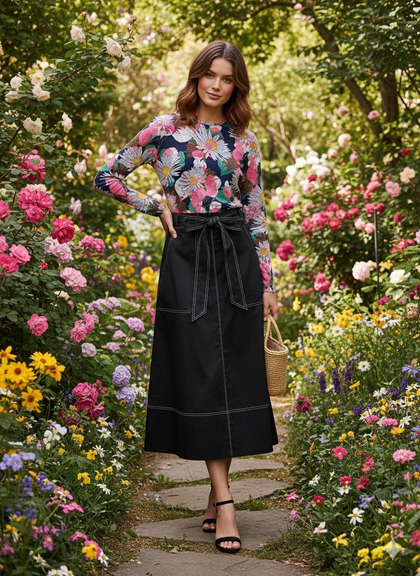 Versatyle Black Tencel Maxi Skirt – From Head To Hose